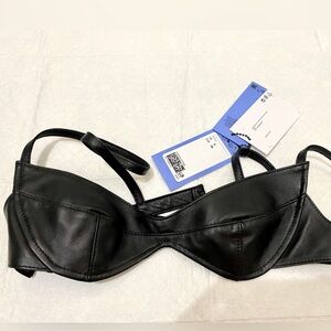 Mugler | Intimates & Sleepwear | Mugler Hm Leather Bra Size 4 | Poshmark